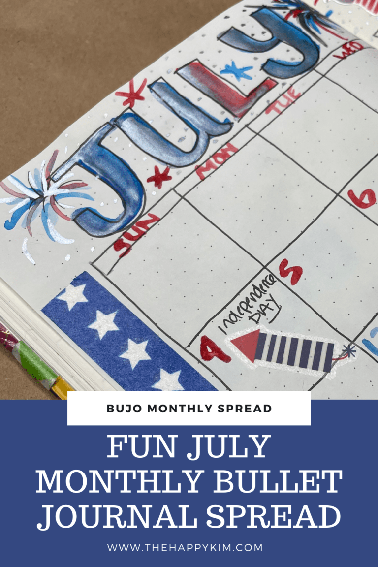 Bullet Journal Monthly Spread Process – The Happy Kim